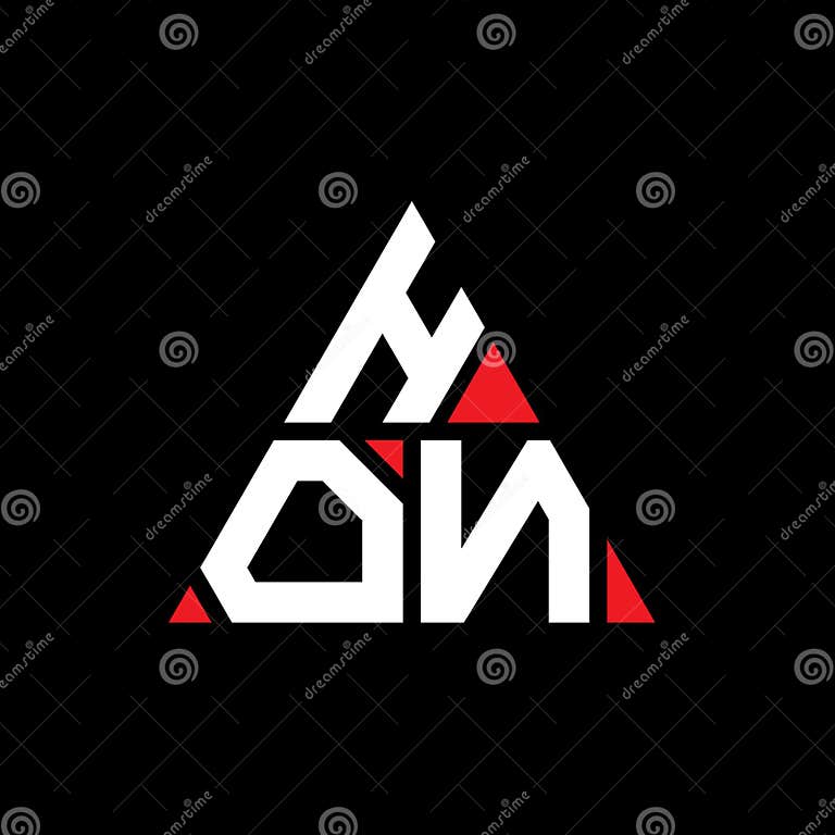 HON Triangle Letter Logo Design with Triangle Shape. HON Triangle Logo ...