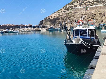 Honaine port Tlemcen stock photo. Image of port, boat - 283114986