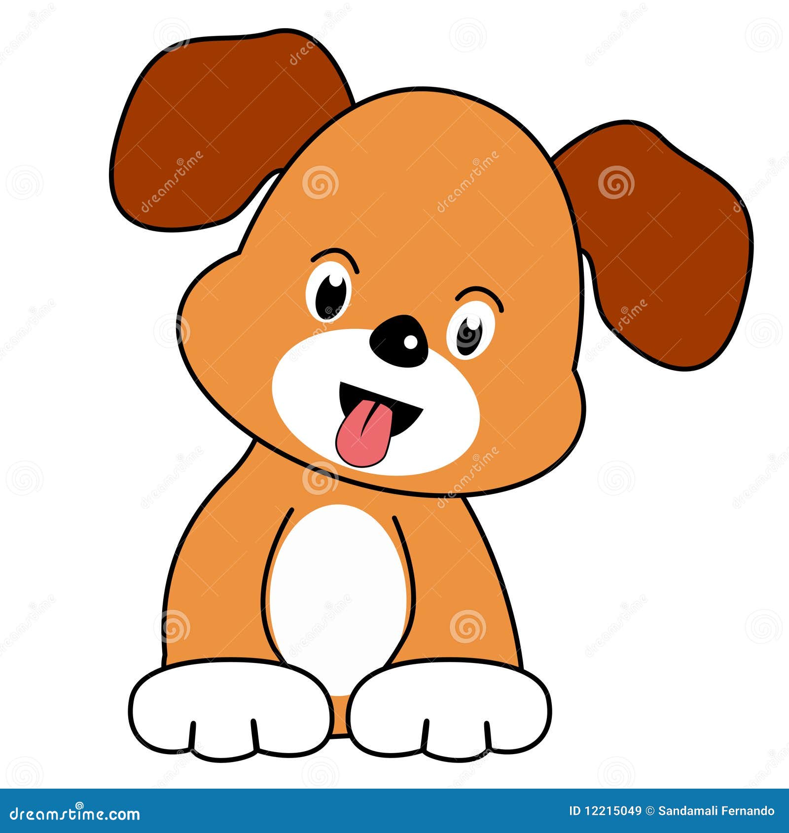 Hond/puppy vector illustratie. Illustratie bestaande uit klem - 12215049