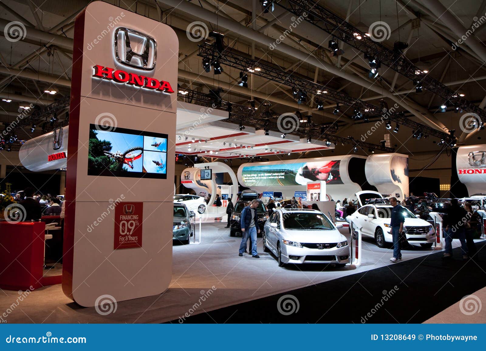 Honda Booth at the Auto Show Editorial Stock Image - Image of vehicle ...