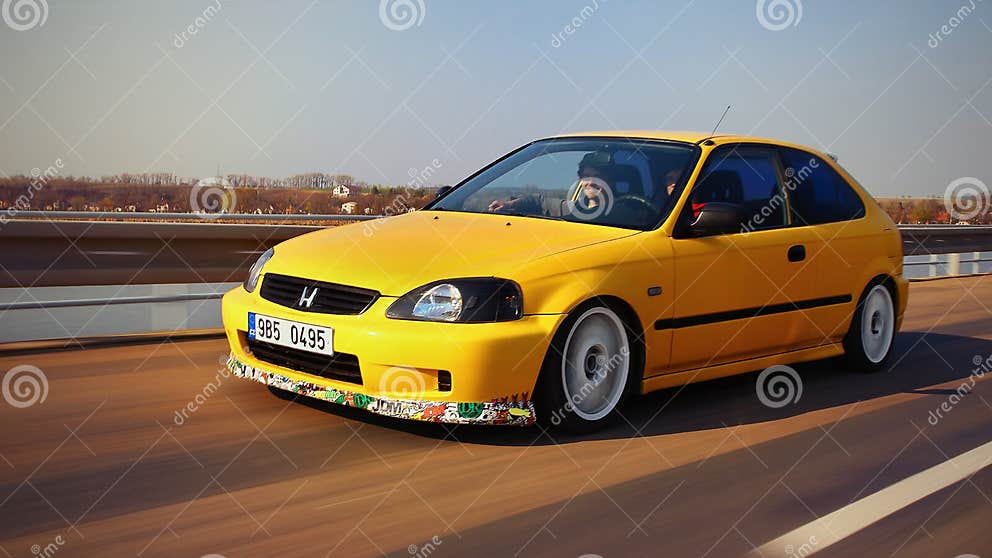 Honda Civic EJ9 image éditorial. Image du moravia, république - 44538420