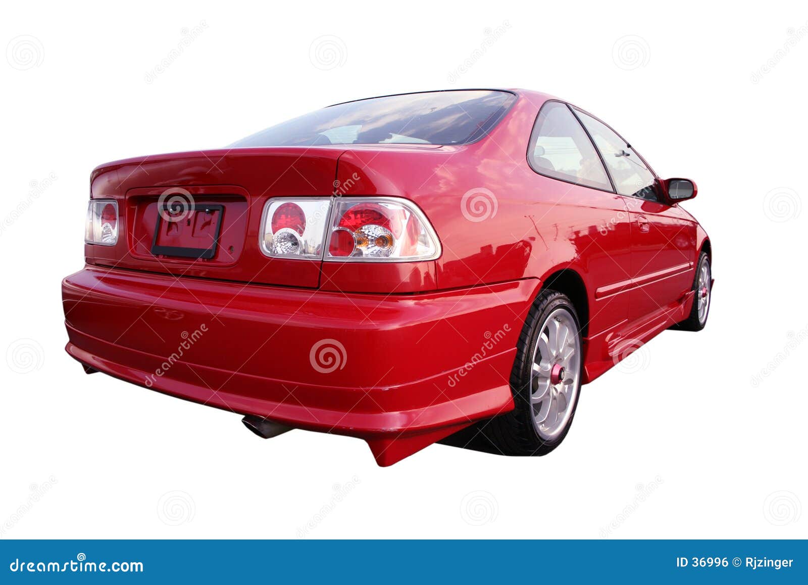 Honda Civic EX - Red 1 stock photo. Image of racer, pilot - 36996