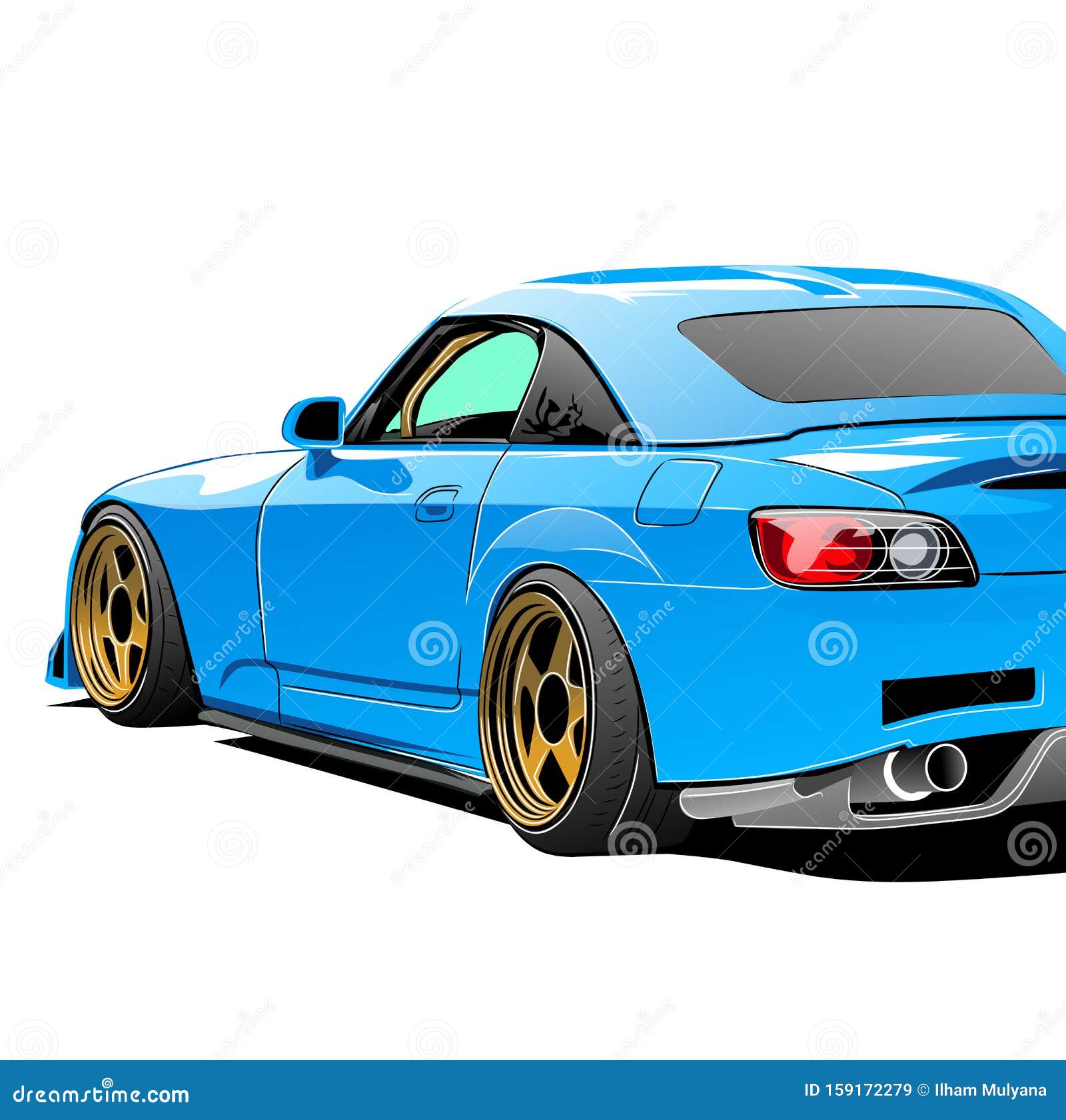 Honda S2000 Roadster Cartoon Vector | CartoonDealer.com #11129125