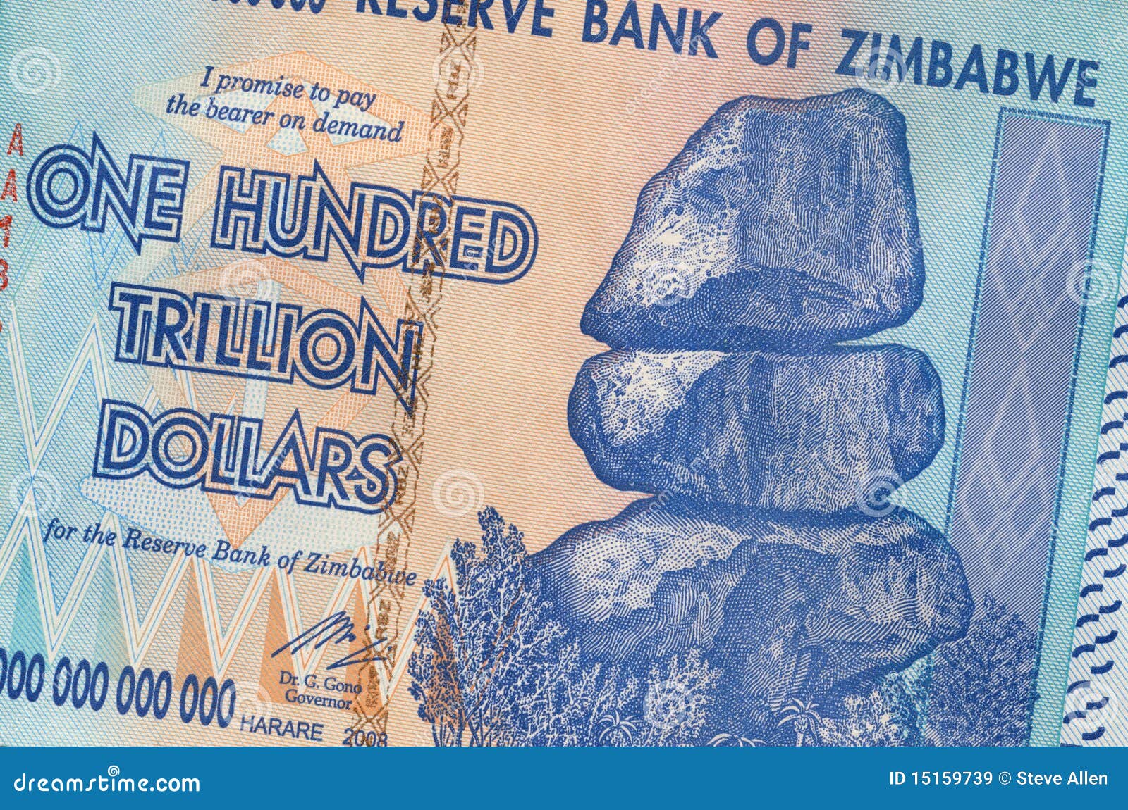 Honderd Triljoen Dollars - Zimbabwe Stock Afbeelding - Image of ...