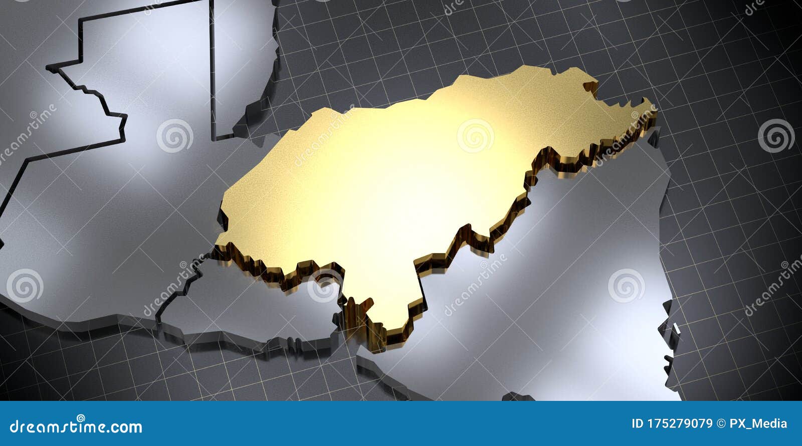 Honduras - Country Shape - 3D Illustration Stock Illustration ...