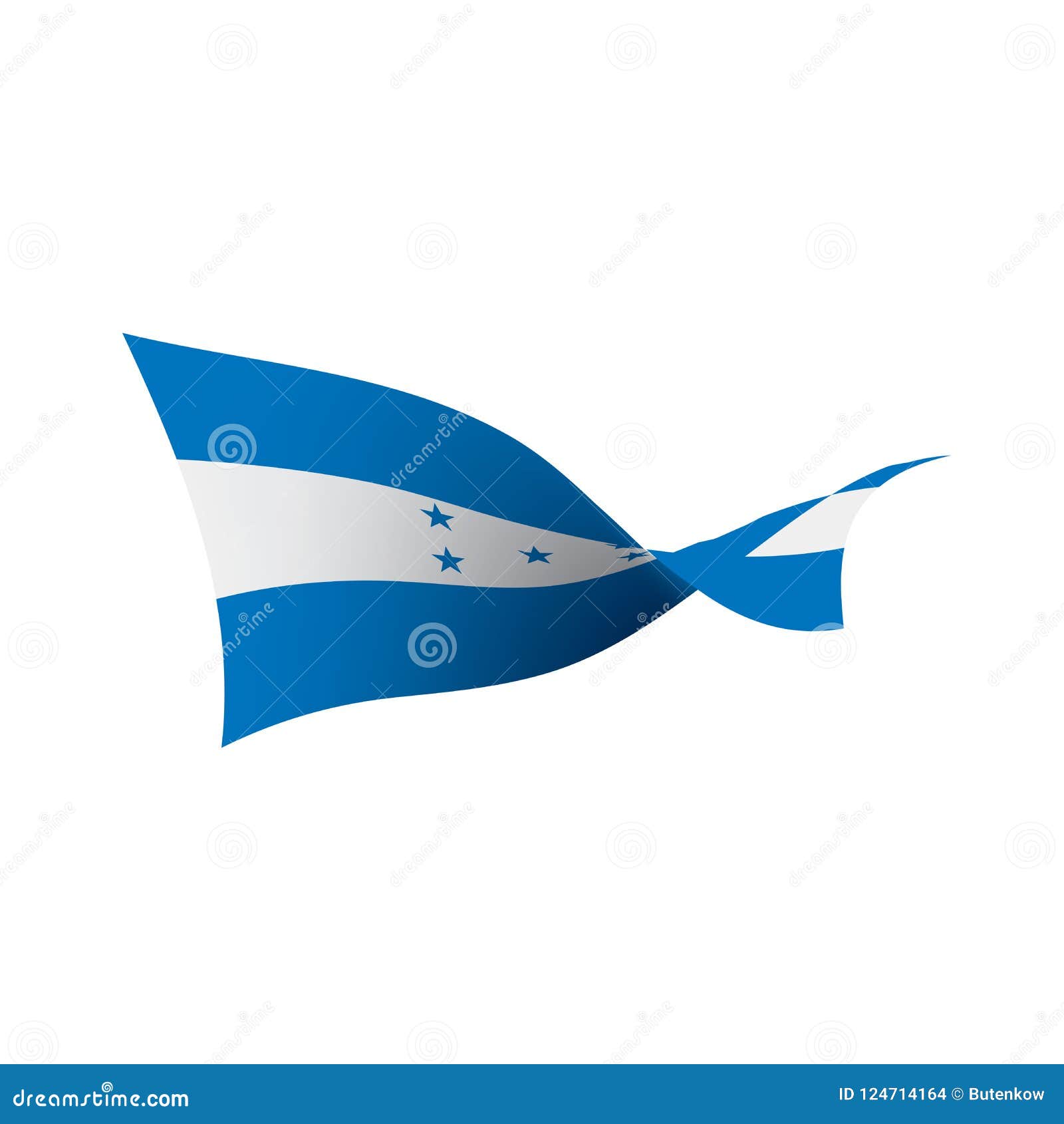 Honduras Flag, Vector Illustration Stock Vector - Illustration of ...