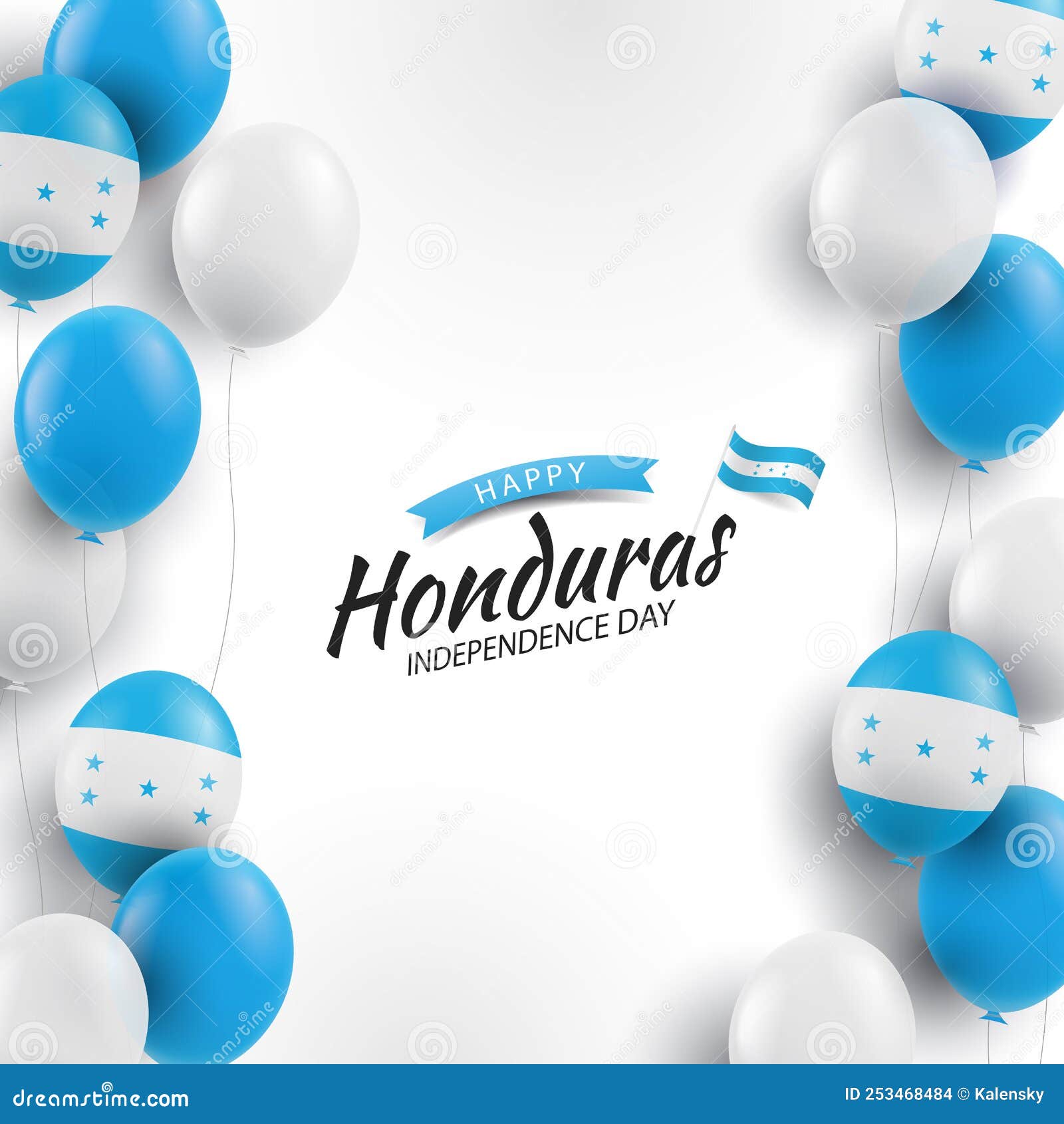 Honduras Independence Day stock vector. Illustration of holiday - 253468484