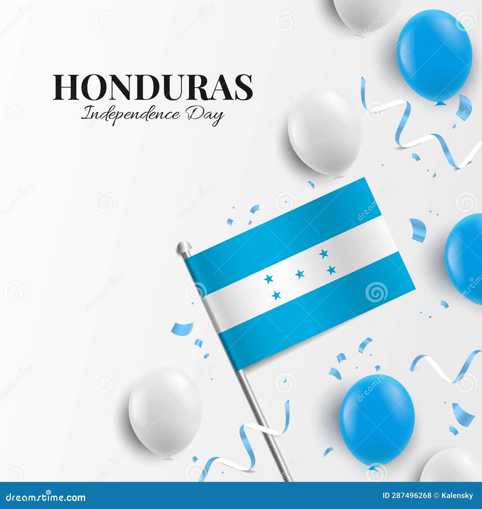 Honduras Independence Day stock illustration. Illustration of poster ...