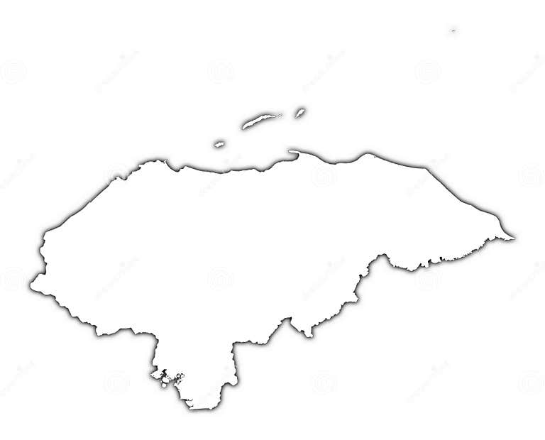 Honduras outline map stock illustration. Illustration of bitmap - 4591948