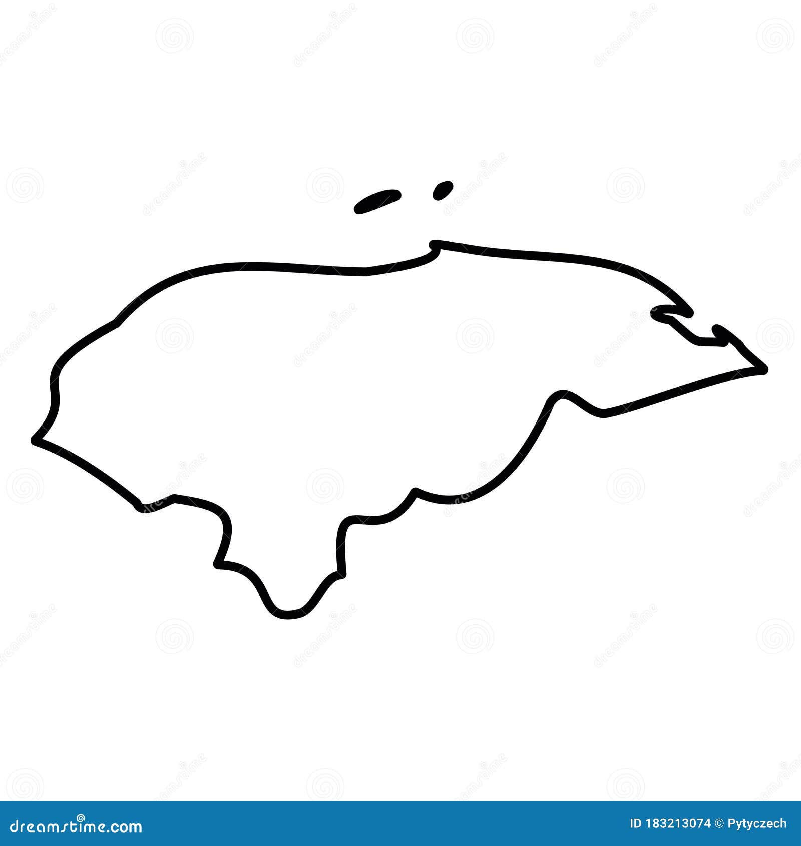 Honduras - Solid Black Outline Border Map of Country Area. Simple Flat ... Honduras - Solid Black Outline Border Map of Country Area. Simple Flat ...