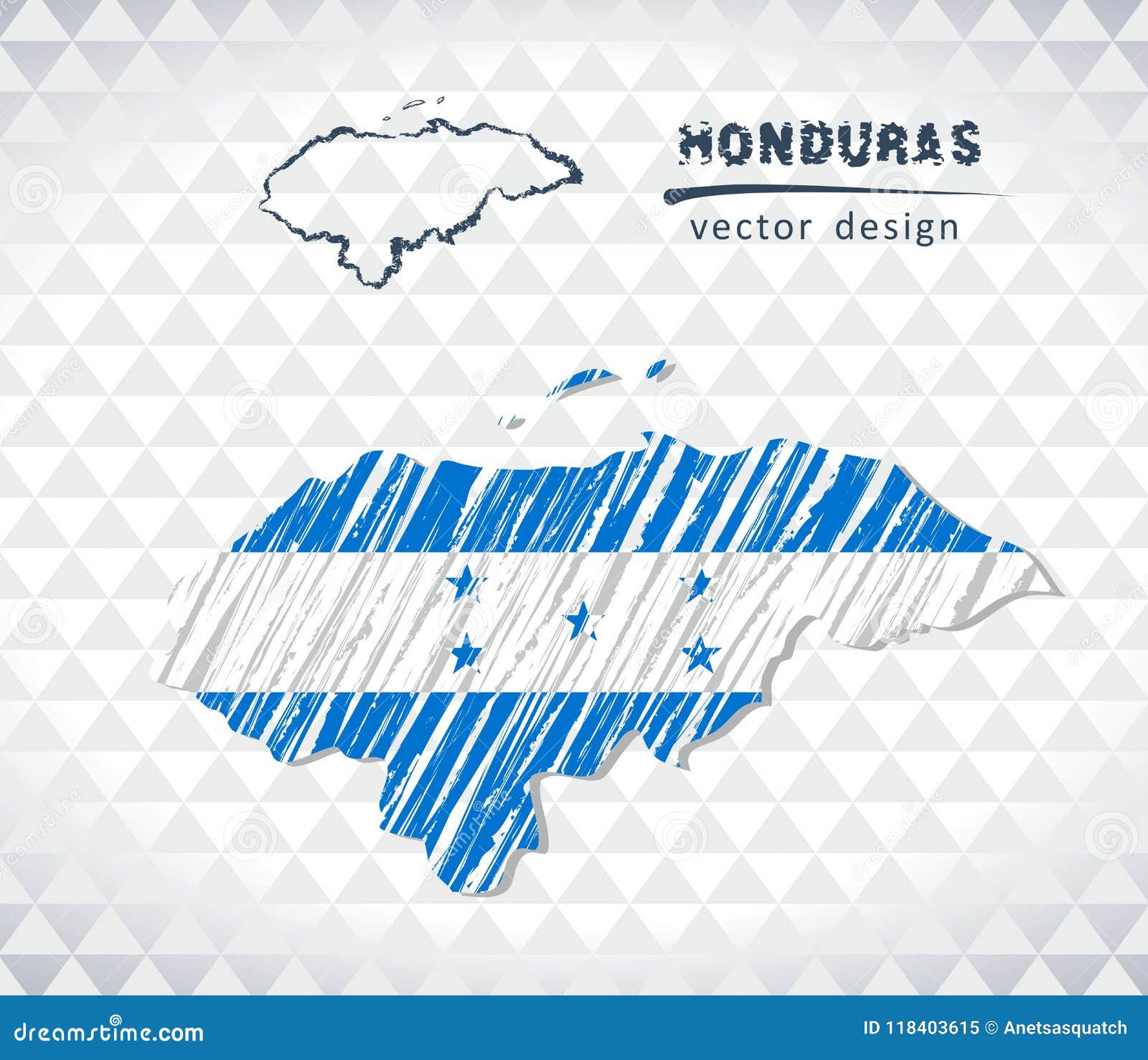 Sketch Map Of Honduras. Vector Illustration | CartoonDealer.com #187991674
