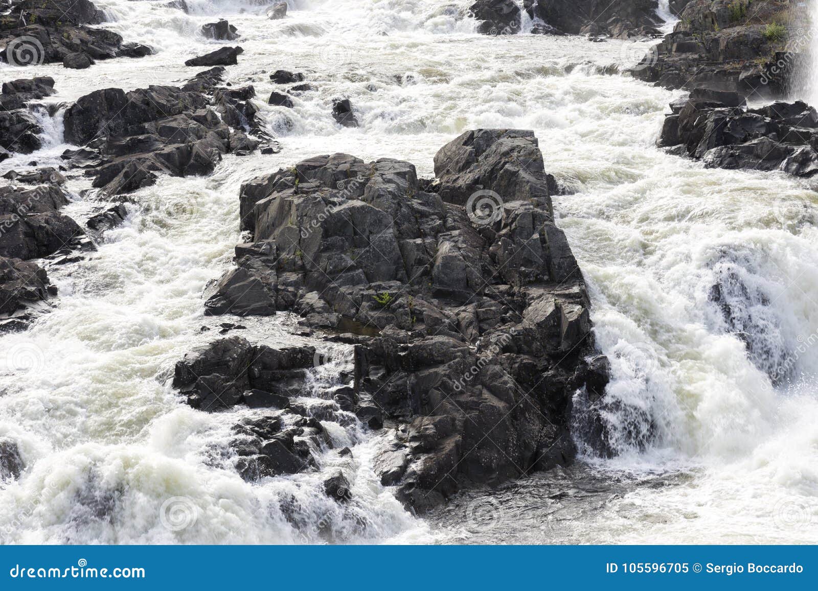 Honefoss Waterfall in Norway Stock Image - Image of river, nature ...