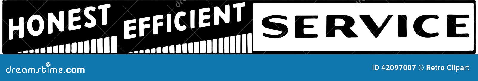 Honest Efficient Service stock vector. Illustration of clip - 42097007