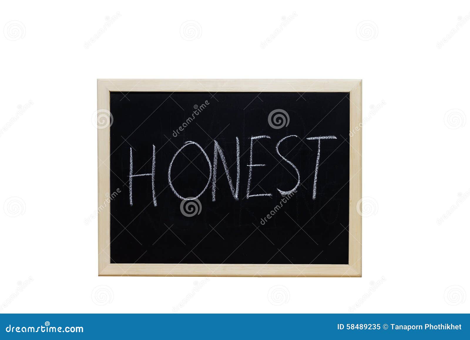HONEST Written with White Chalk on Blackboard Stock Image - Image of ...