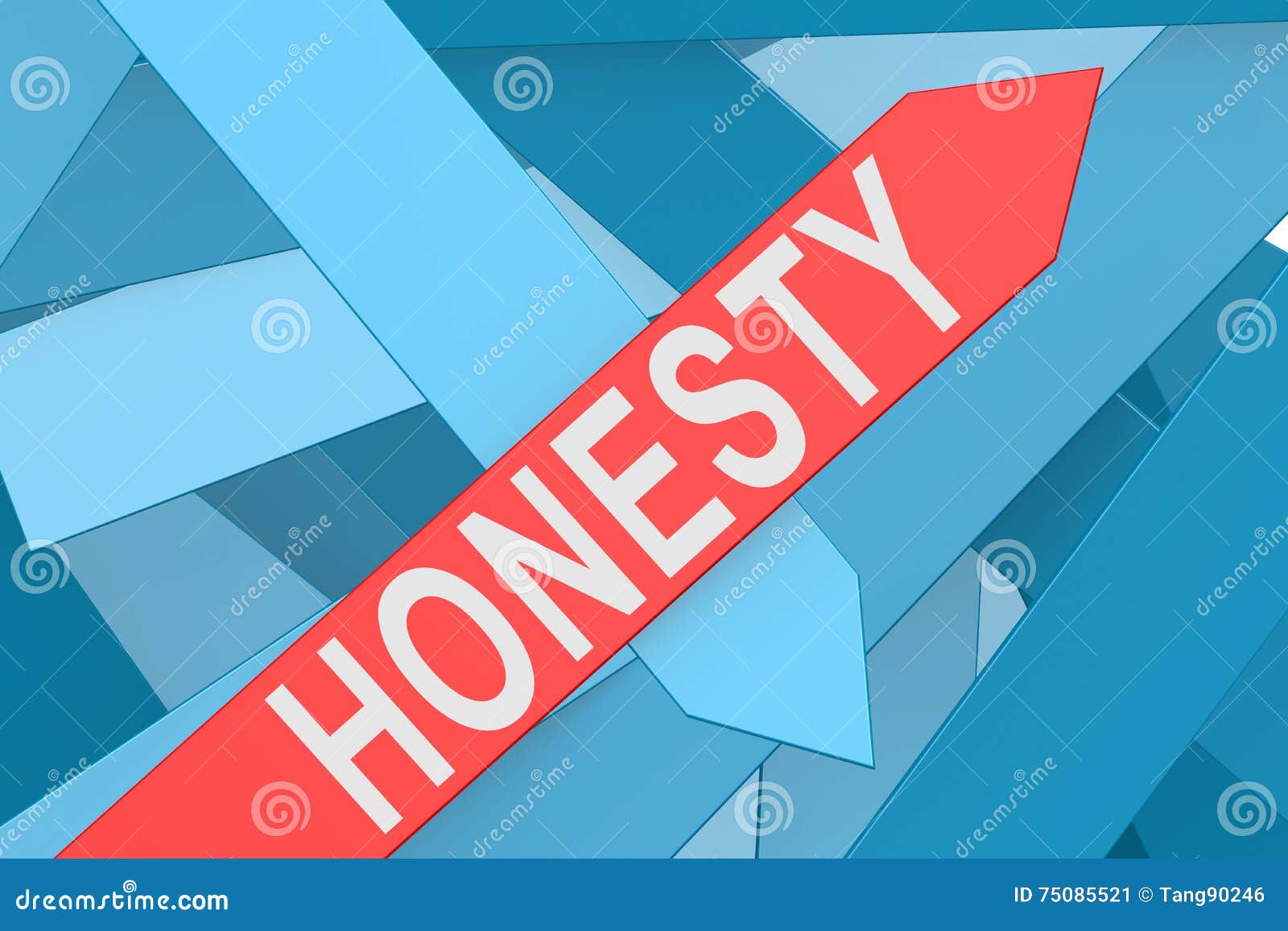 Honesty Arrow Pointing Upward Stock Illustration - Illustration of ...