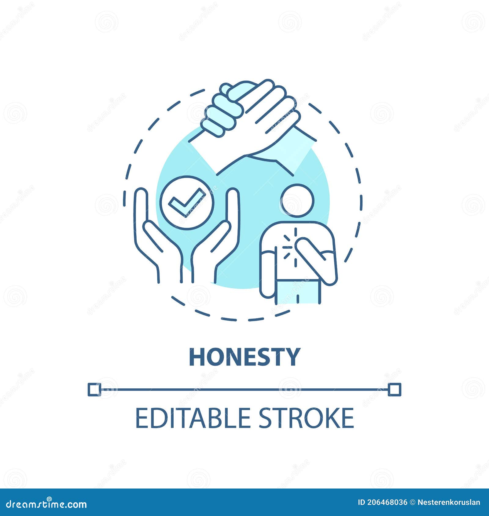 Honesty concept icon stock vector. Illustration of abstract - 206468036