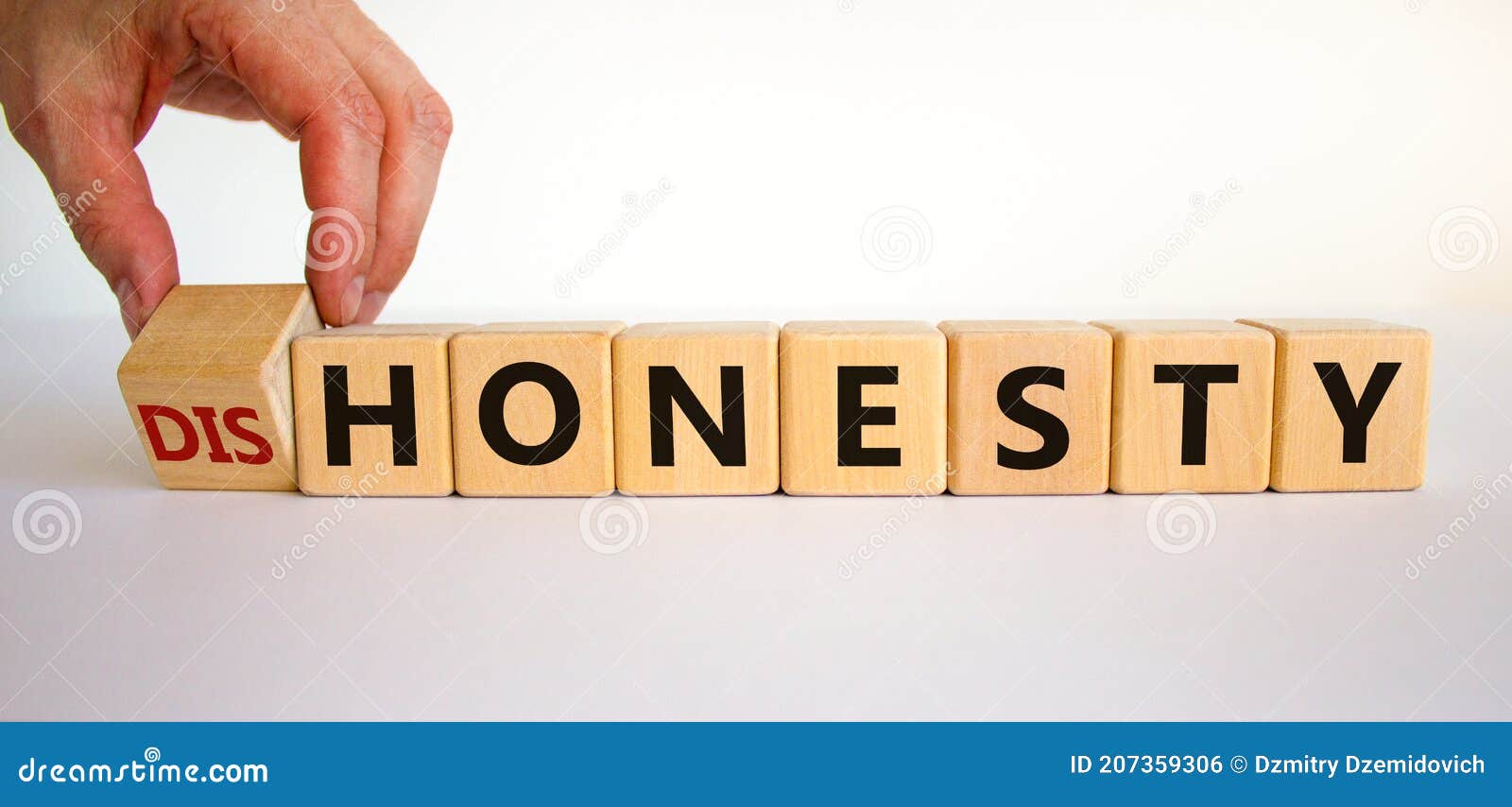 Honesty Or Dishonesty Symbol. Businessman Hand Turns Cubes And Changes ... Honesty Or Dishonesty Symbol. Businessman Hand Turns Cubes And Changes ...