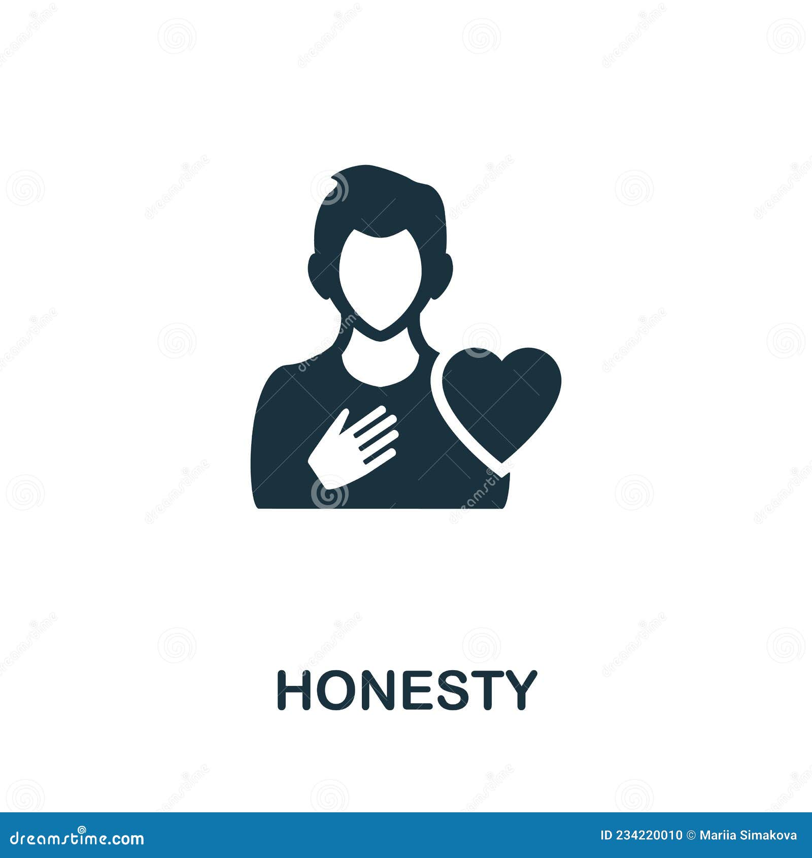Honesty Icon Monochrome Simple Element From Core Value Collection