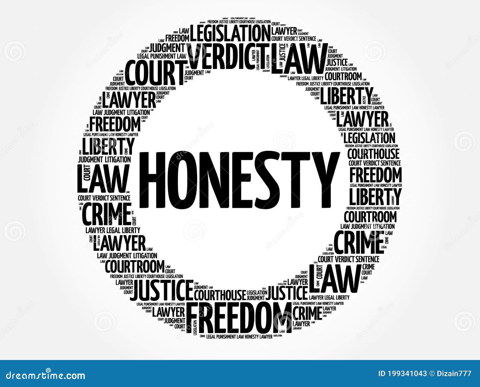 Honesty Word Lettering Vector Illustration 71089414