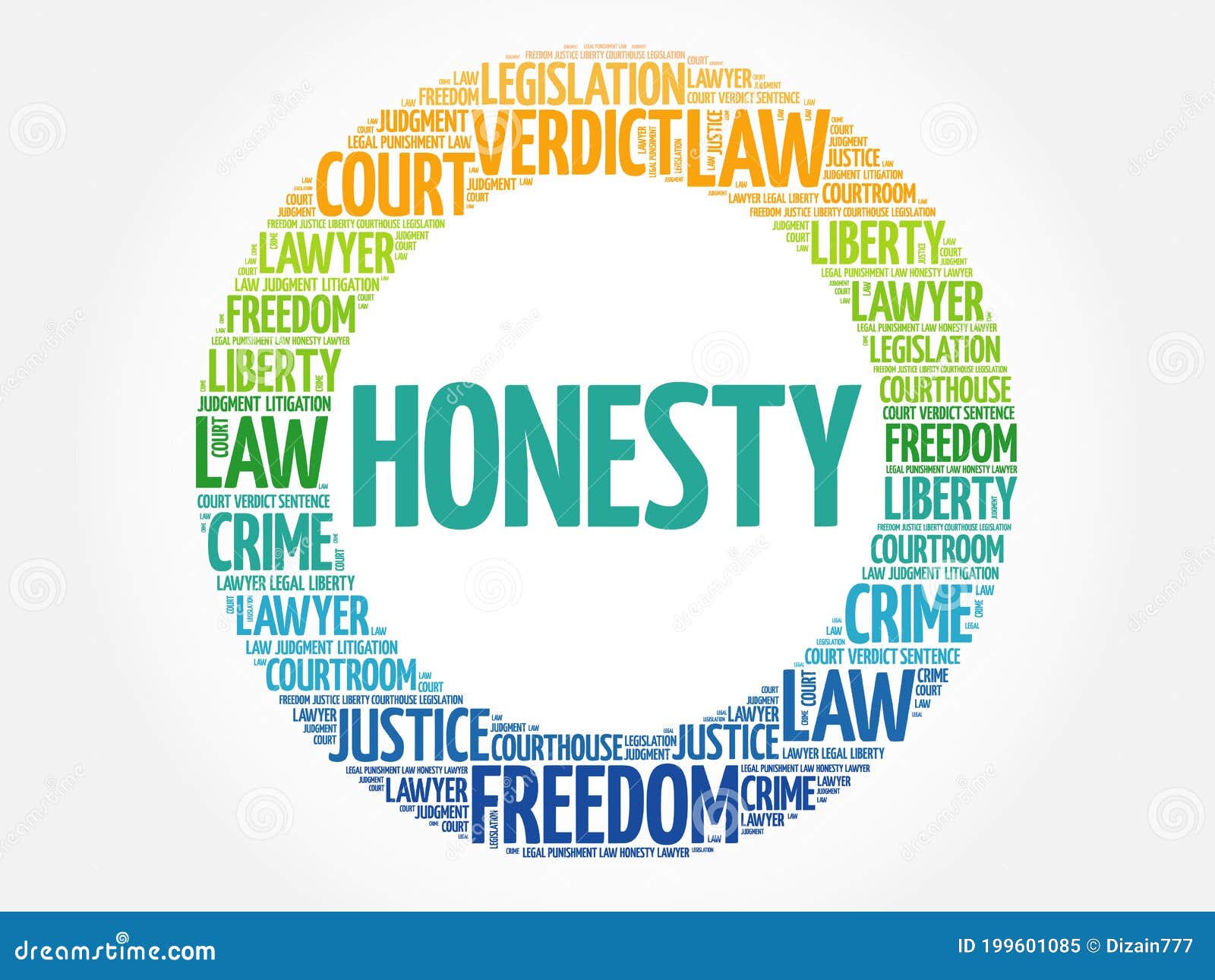 Honesty word cloud stock illustration. Illustration of compass - 199601085