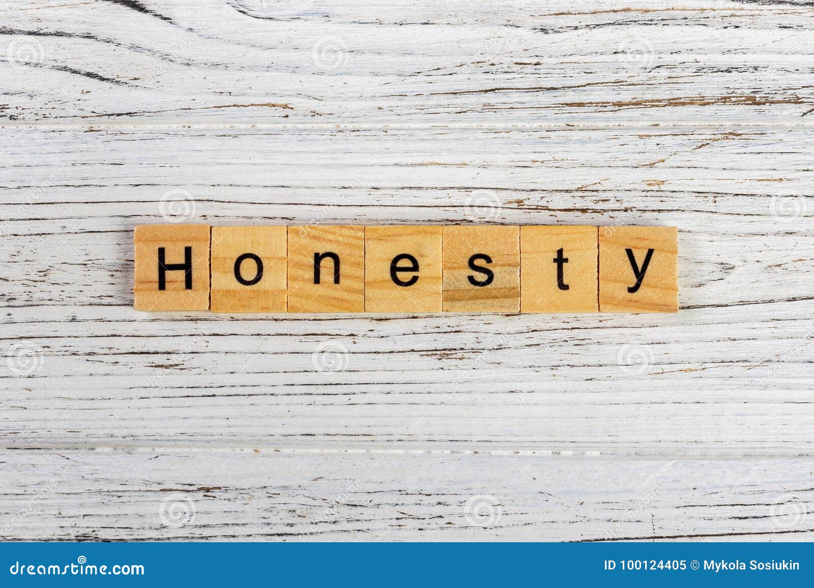 HONESTY Word Made with Wooden Blocks Concept Stock Image - Image of ...