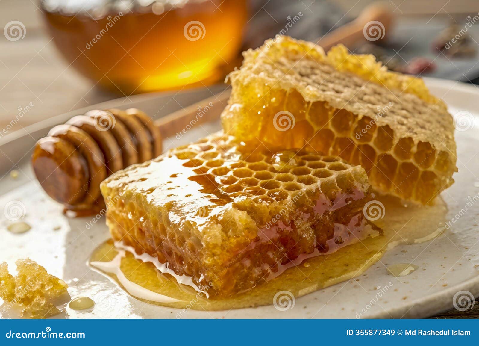 Honey (add Honeycomb for Aesthetics). Generated Using AI. Stock Image ...