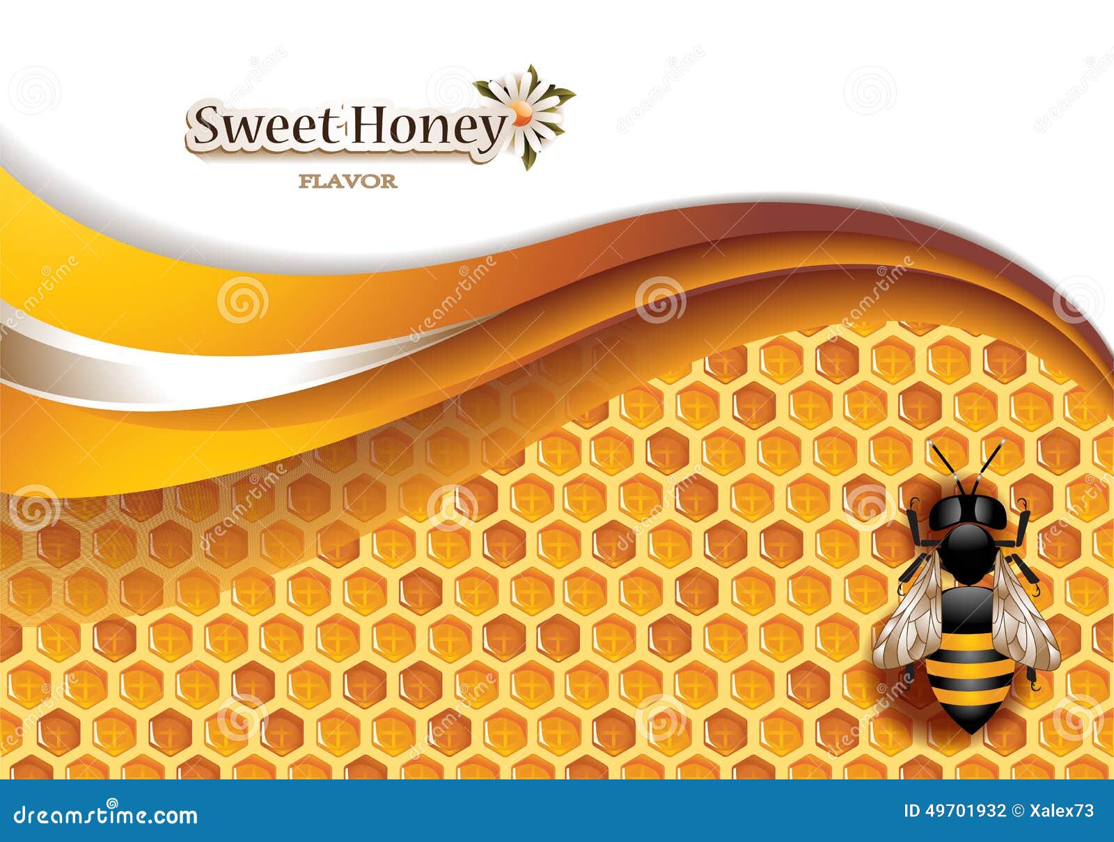 Honey Bee Background Cartoon Vector | CartoonDealer.com #40781613