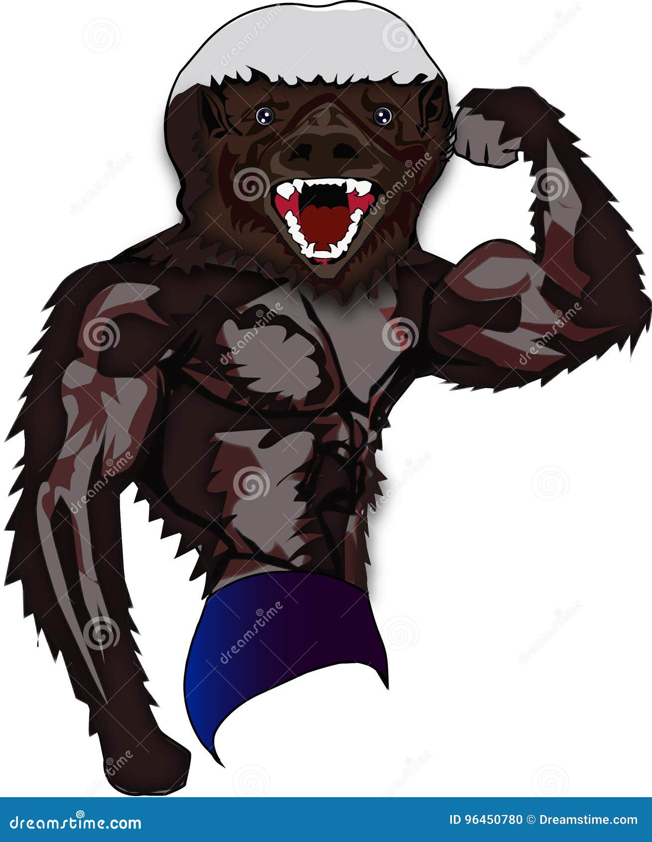 Honey Badger Mascot stock vector. Illustration of posing - 96450780