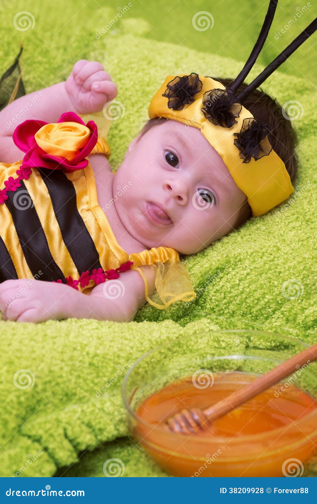 Honey Bee Baby stock photo. Image of infant, black, expression - 38209928