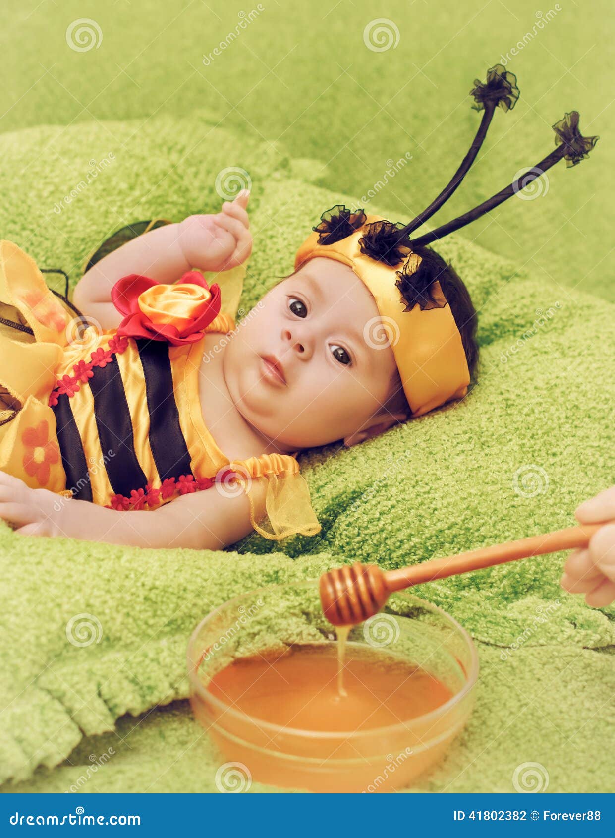 Honey Bee Baby stock photo. Image of honey, girl, green - 41802382