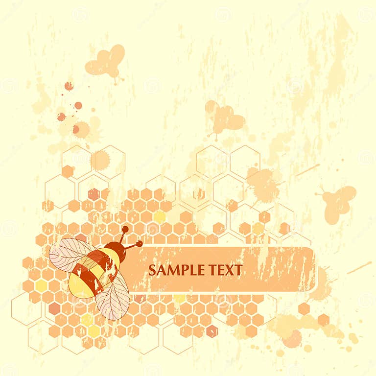 Honey Bee Banner stock vector. Illustration of nature - 5358780