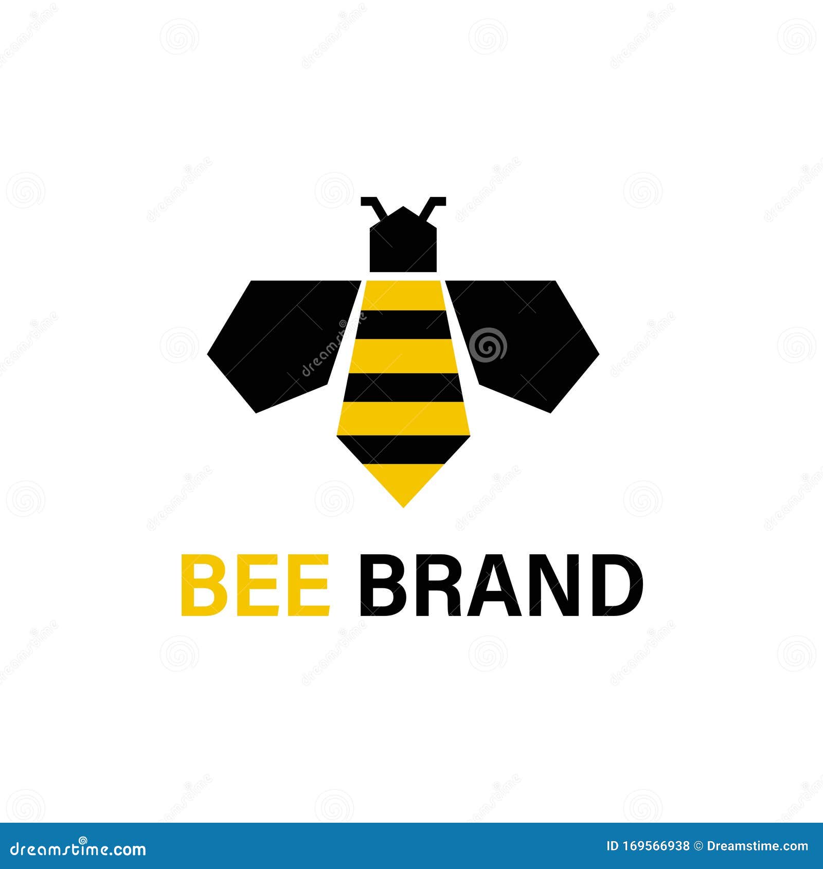 Honey Bee Fly Logo Design Isolated in Bee House Shape. Modern Design ...