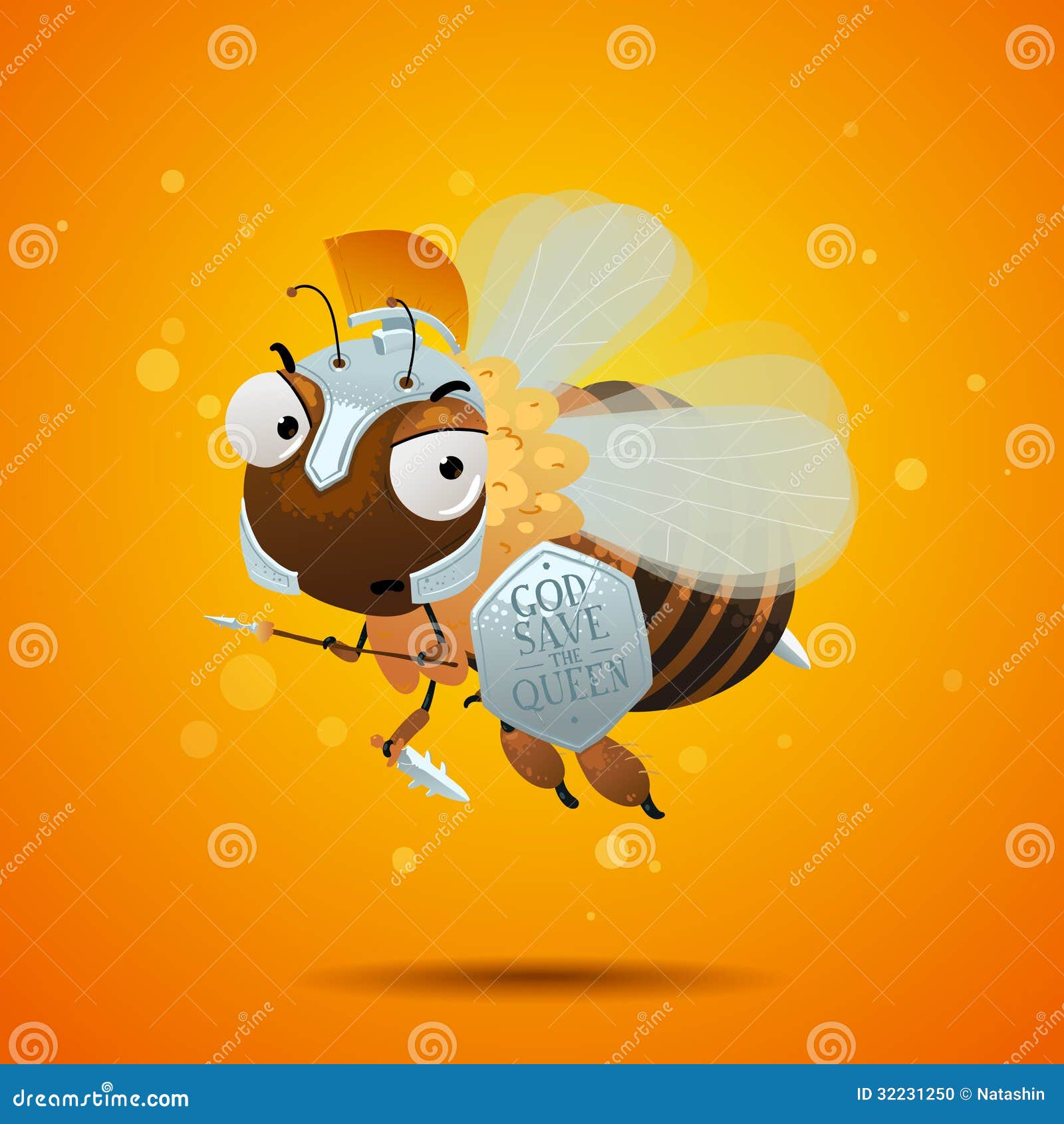 Honey bee guard stock illustration. Illustration of animal - 32231250