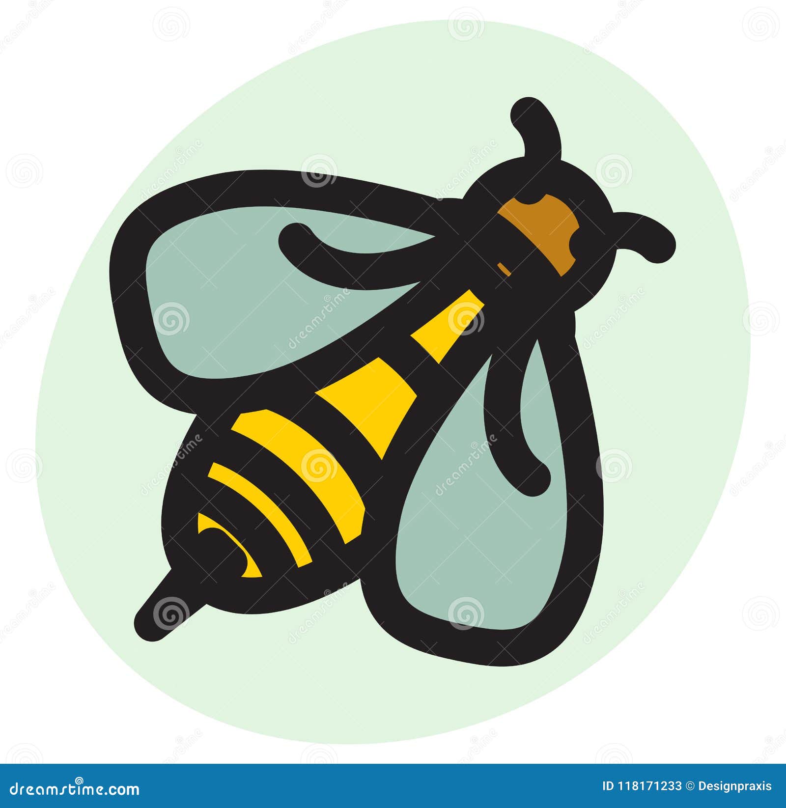 Honey Bee Icon stock illustration. Illustration of honey - 118171233