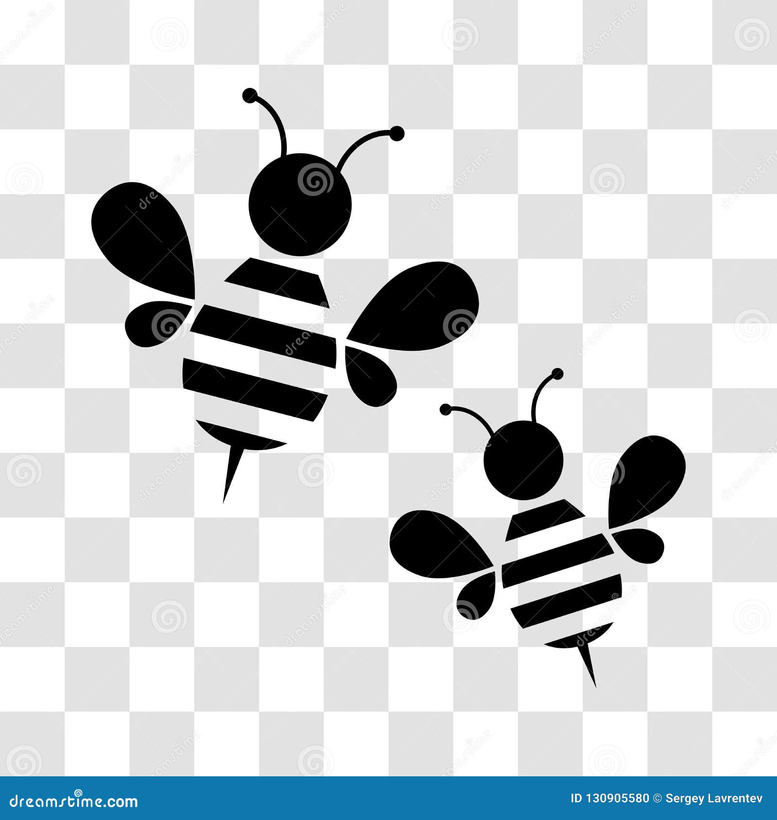 Honey bee icon stock vector. Illustration of isolated - 130905580