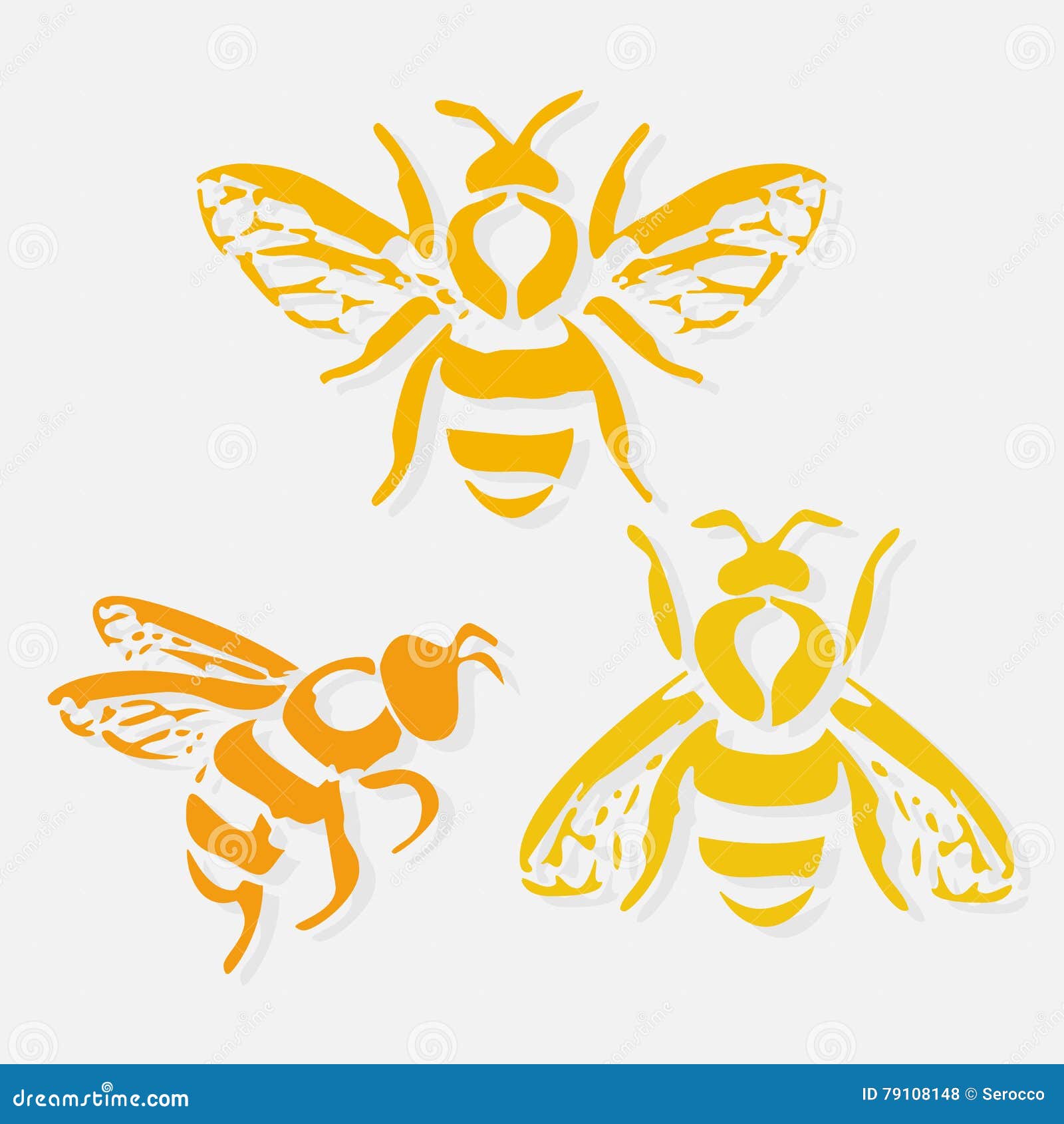 Honey Bee Icon. Vector Illustration. Stock Vector - Illustration of ...