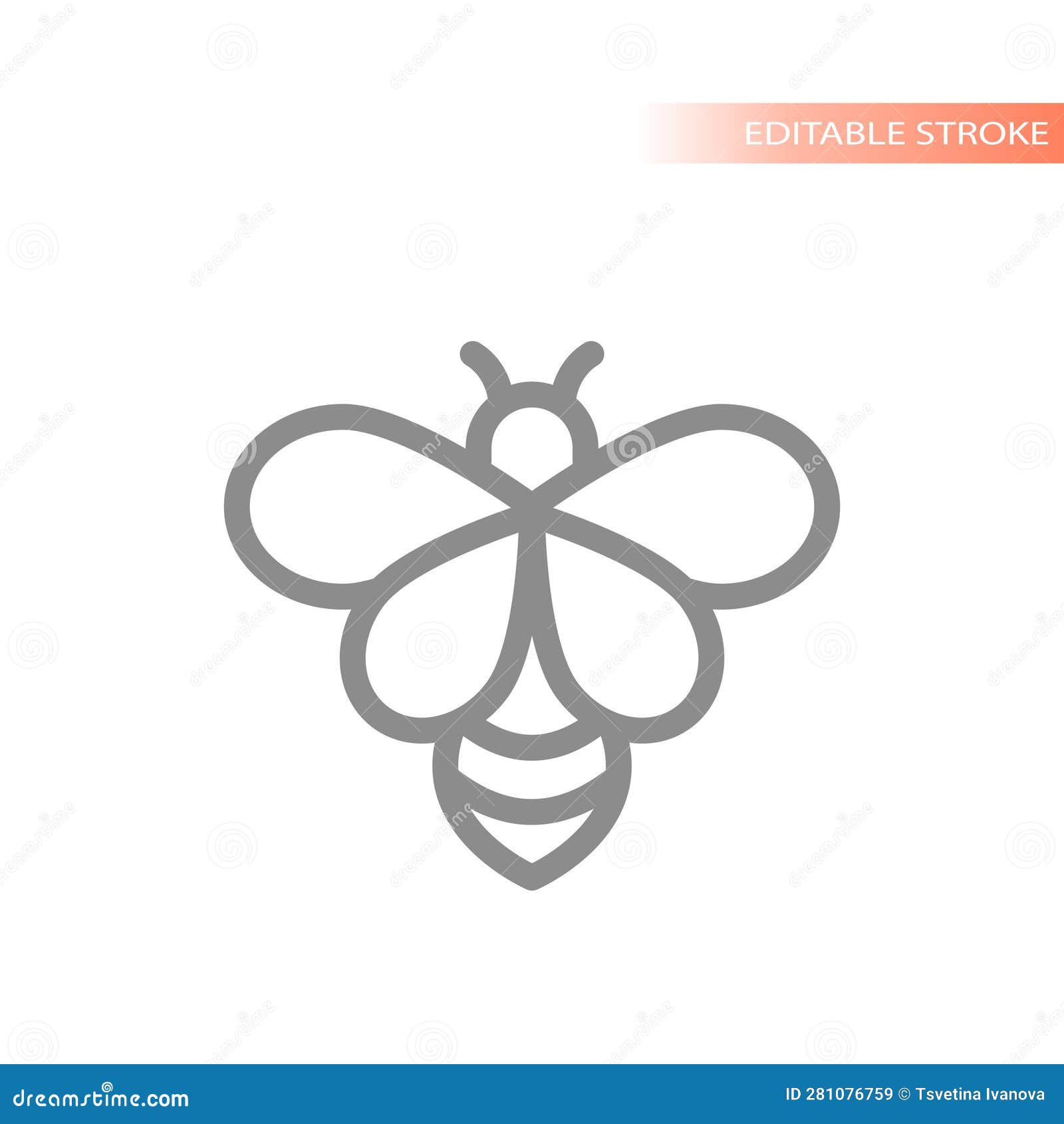 Honey bee line vector icon stock vector. Illustration of stroke - 281076759 Honey bee line vector icon stock vector. Illustration of stroke - 281076759