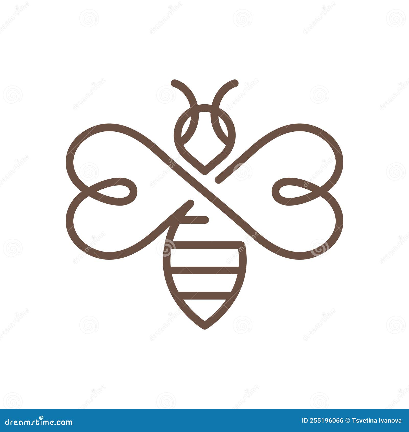 Honey Bee Line Vector Icon. Simple Outlined Symbol Stock Vector ...