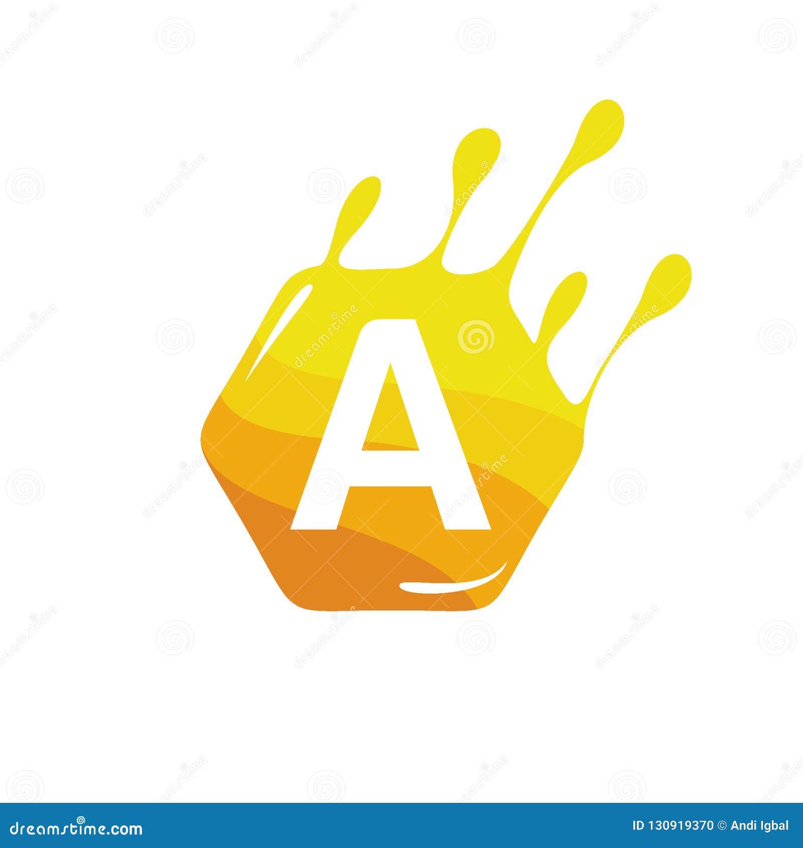 Honey or Bee Logo Design Concept. Letter a Logo Design Template Stock ...