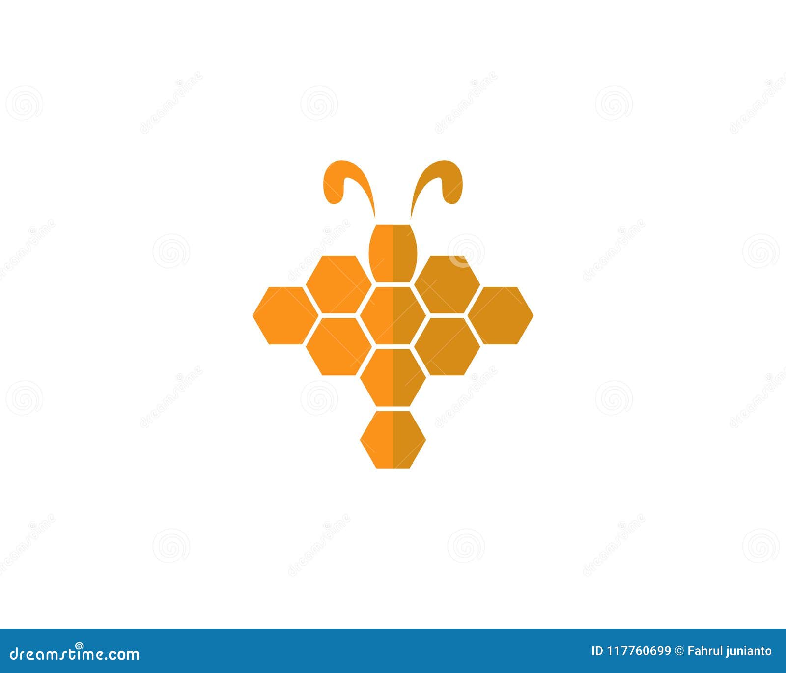 Honey Bee Logo Design Template Stock Vector - Illustration of white ...