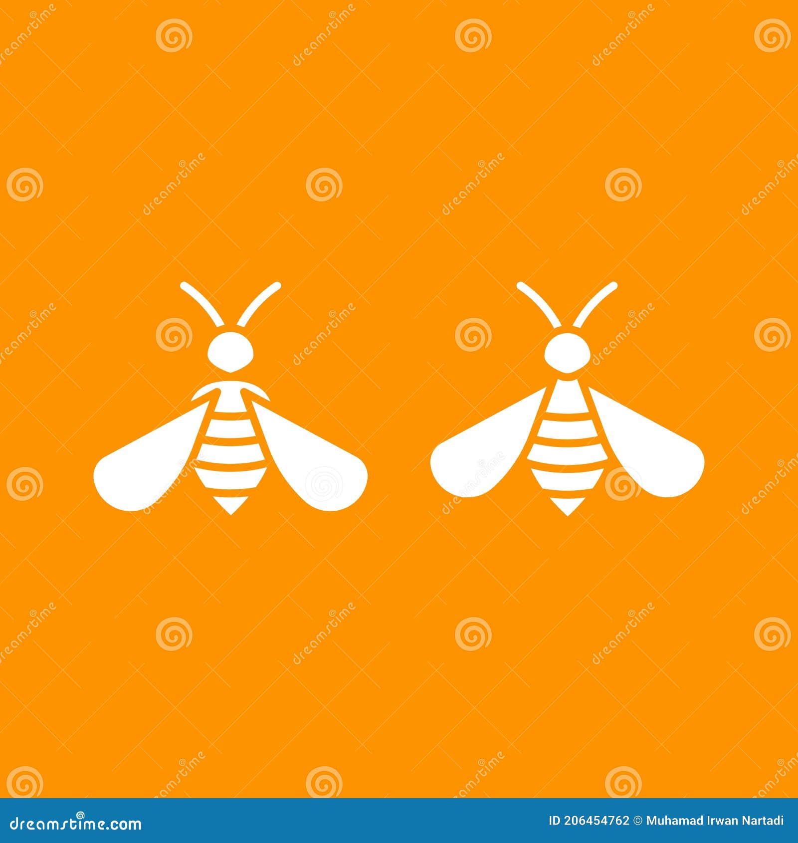 Honey Bee Negative Space. Vector Logo Icon Template Stock Vector ...