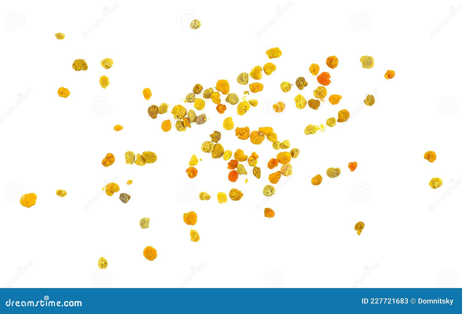 Honey Bee Pollen Isolated on White Background, Top View Stock Image ...