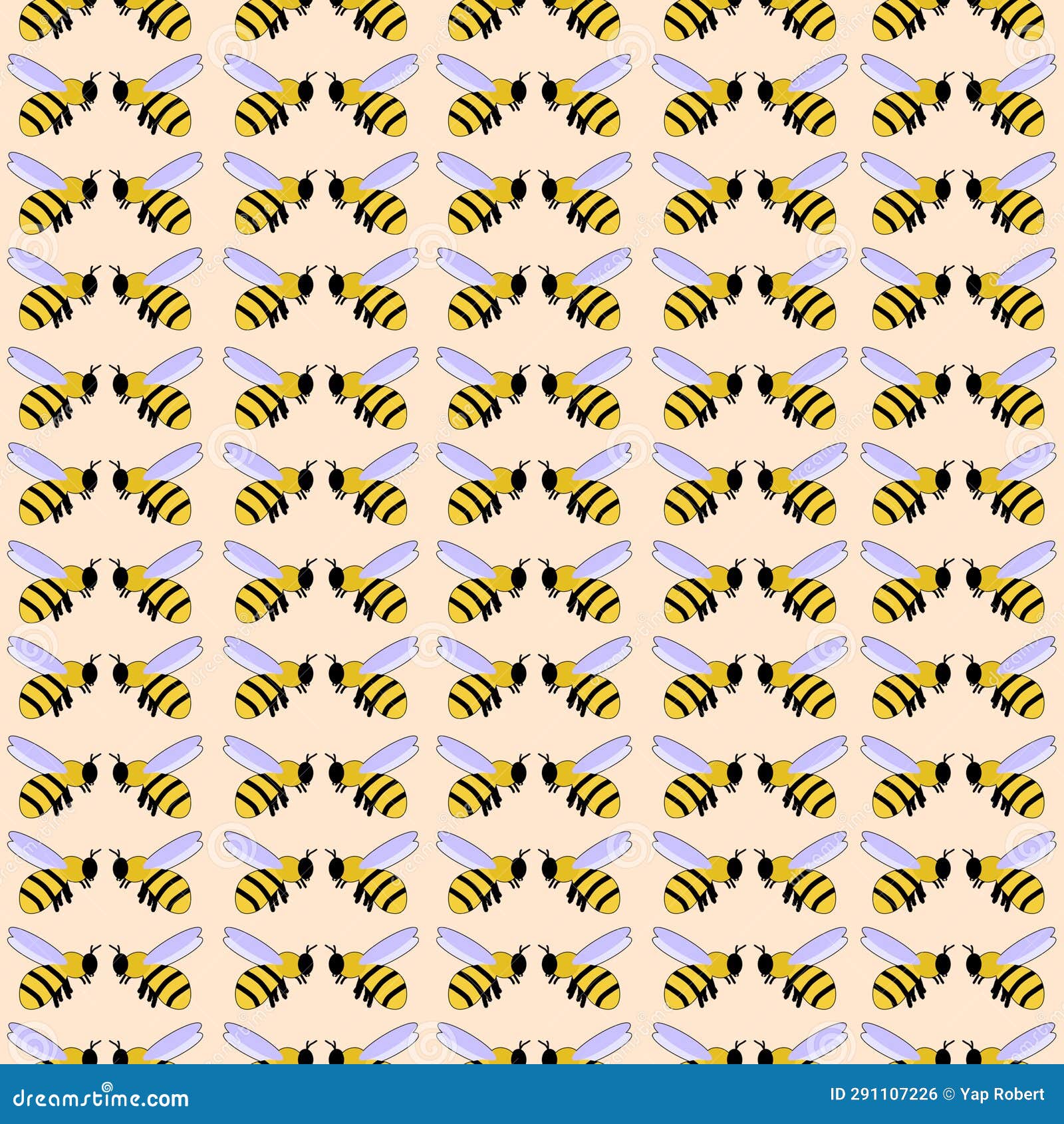 Honey Bee Seamless Pattern Background Stock Vector - Illustration of ... Honey Bee Seamless Pattern Background Stock Vector - Illustration of ...