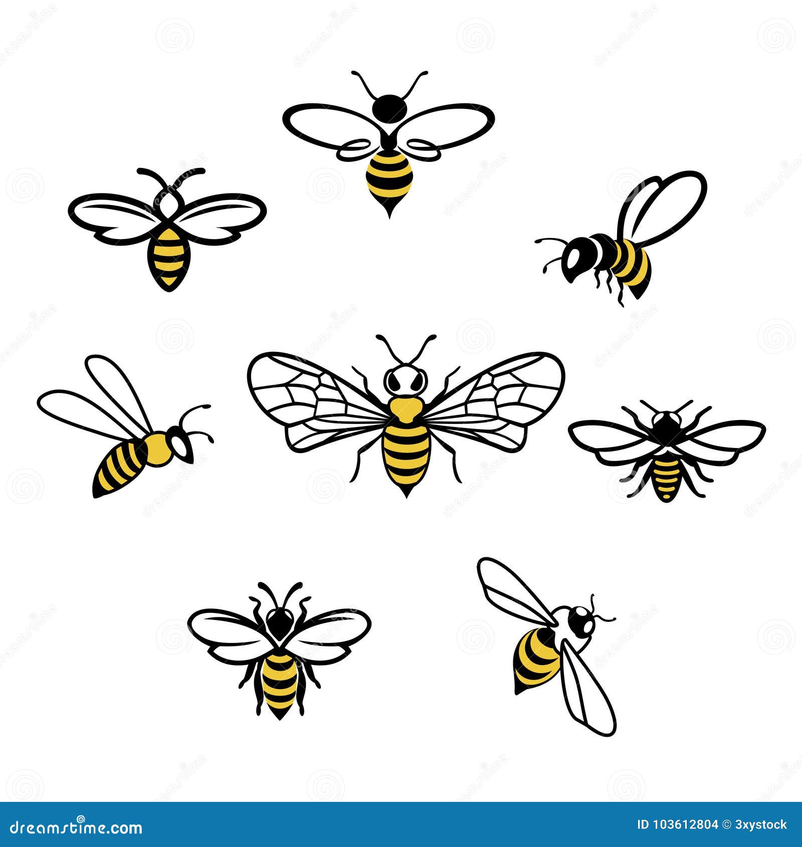 Honey bee Icons stock vector. Illustration of business - 103612804 Honey bee Icons stock vector. Illustration of business - 103612804