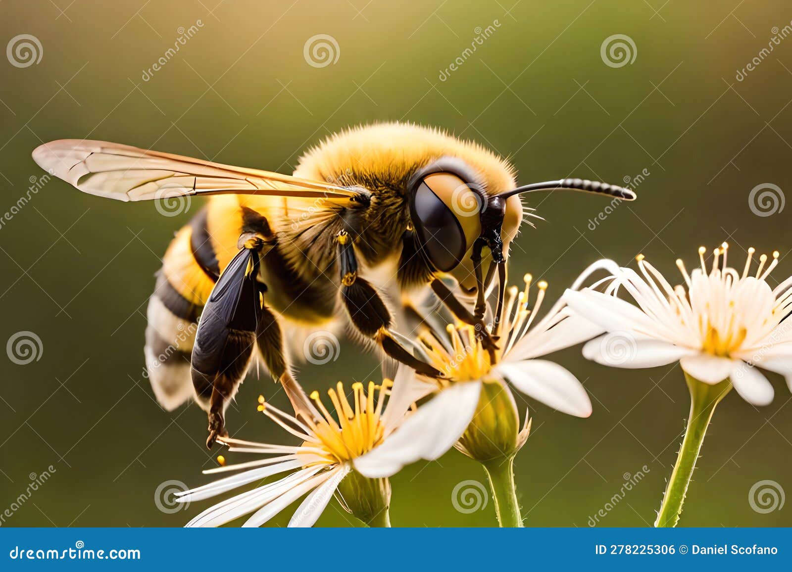 Honey Bee Standing , Isolated on White Background Cutout. Generative AI ...