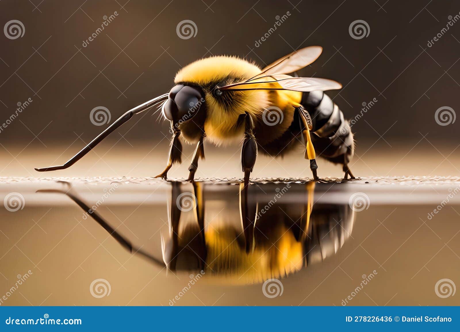 Honey Bee Standing , Isolated on White Background Cutout. Generative AI ...