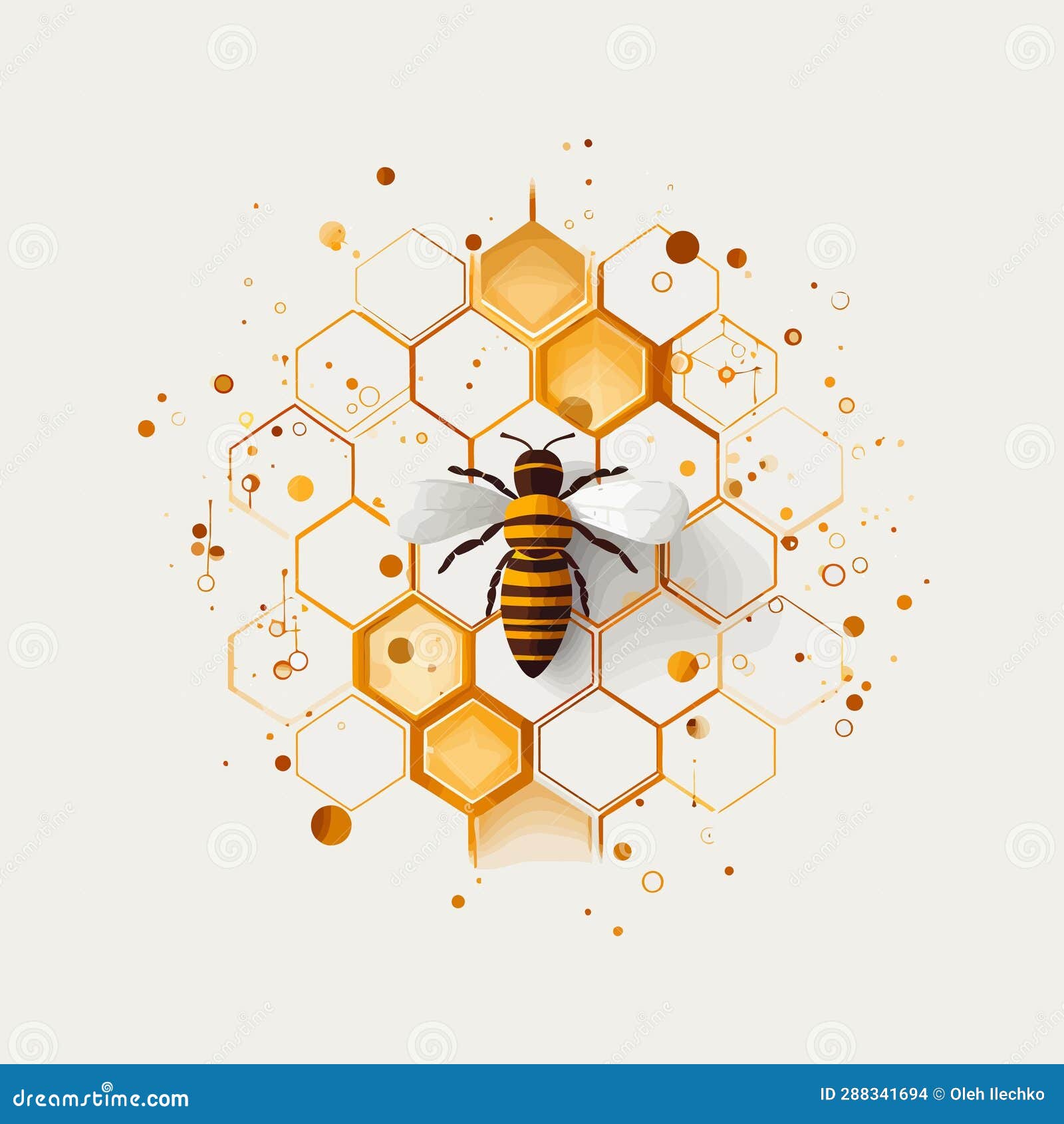 Honey Bee Vector Flat Minimalistic Asset Isolated Illustration Stock ...
