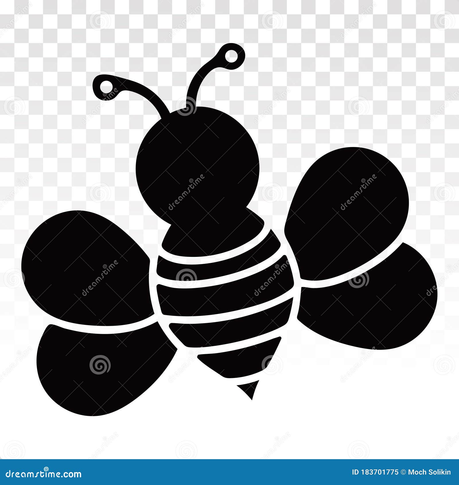 Honey Bee or Wasp Flat Icon for Apps and Websites Stock Vector ...