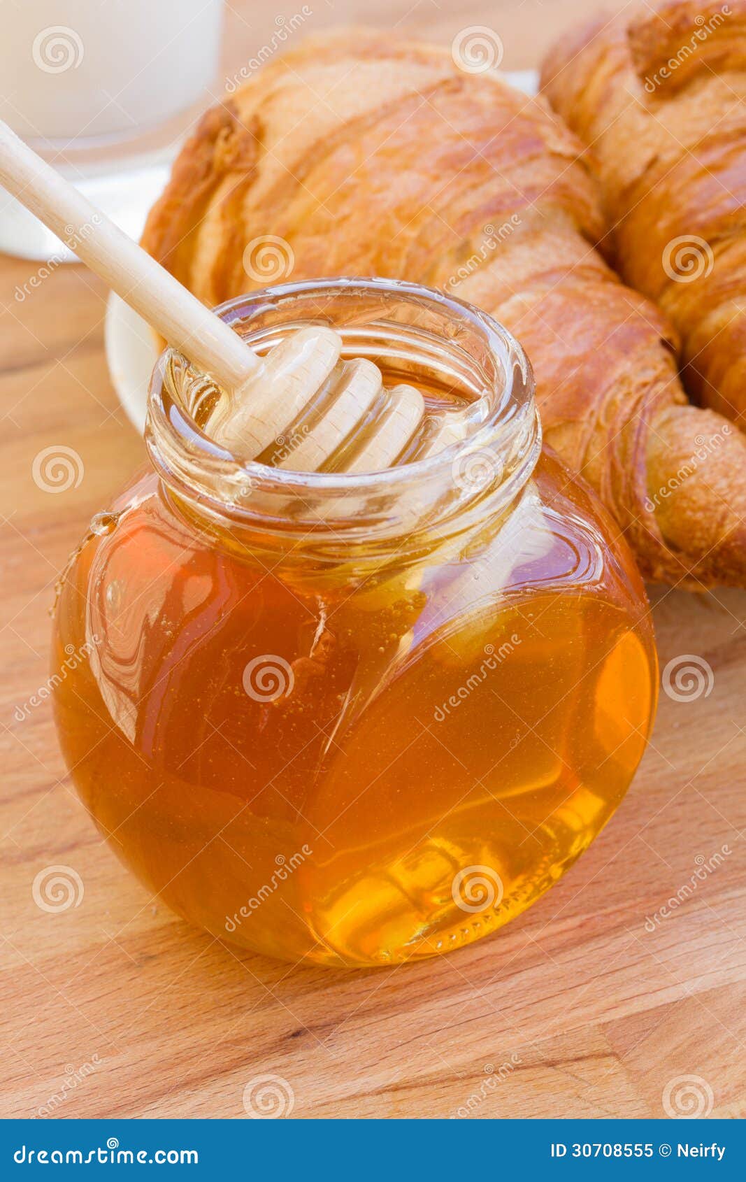 Honey for breakfast stock image. Image of meal, organic - 30708555