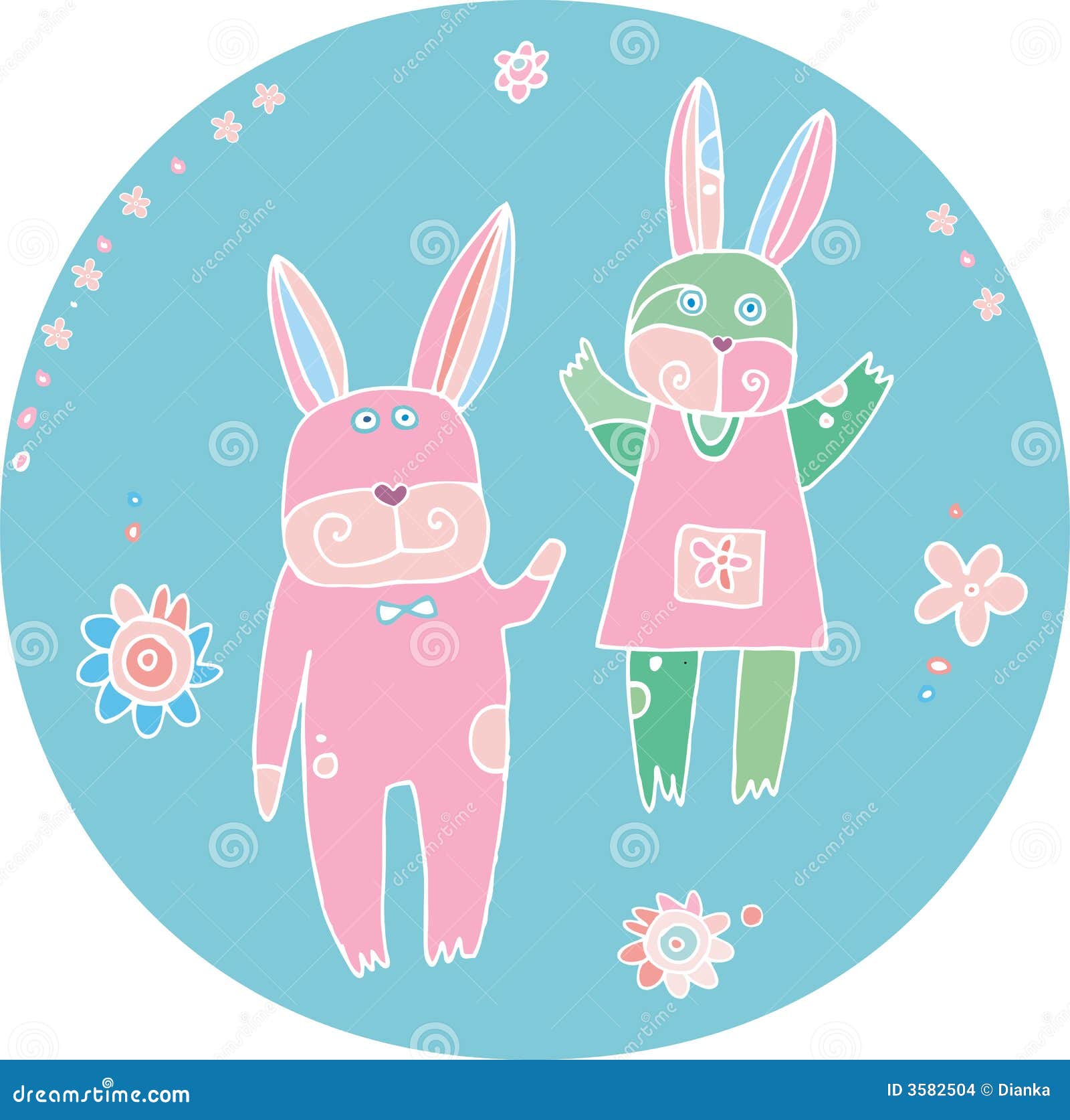 Honey-Bunny stock vector. Illustration of cute, love, pink - 3582504